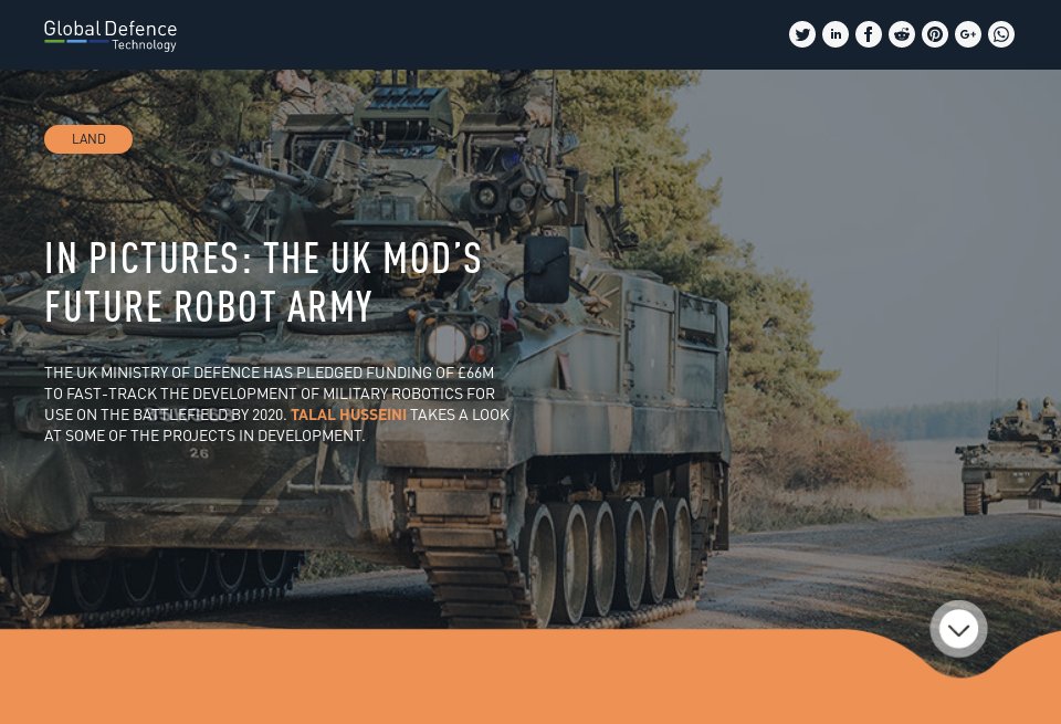 In pictures: The UK MOD’s future robot army - Global Defence Technology ...